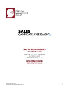 OMG Sales Candidate Assessment – EAGL Network